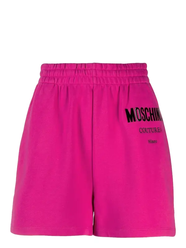 Moschino Logo-print Track Shorts - Pink