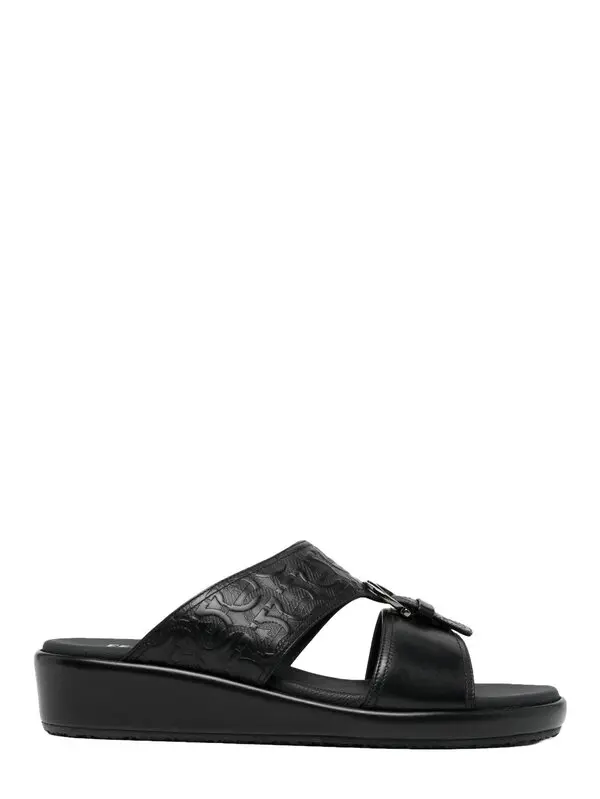FERRAGAMO Murray Leather Sandals - Black