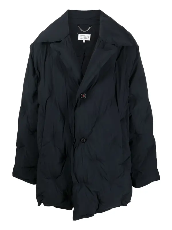MAISON MARGIELA Single-breasted Padded Coat - Black