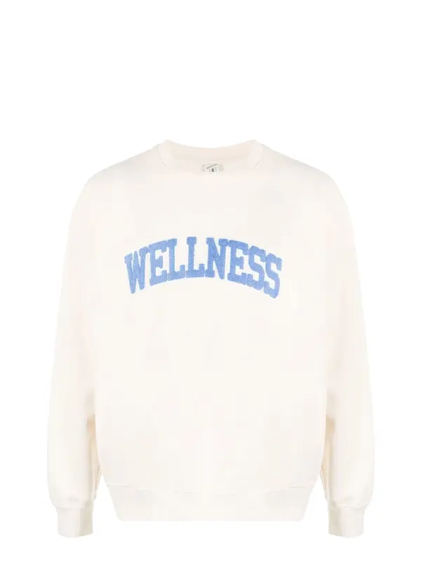 SPORTY & RICH Wellness Appliqué Sweatshirt - Neutrals