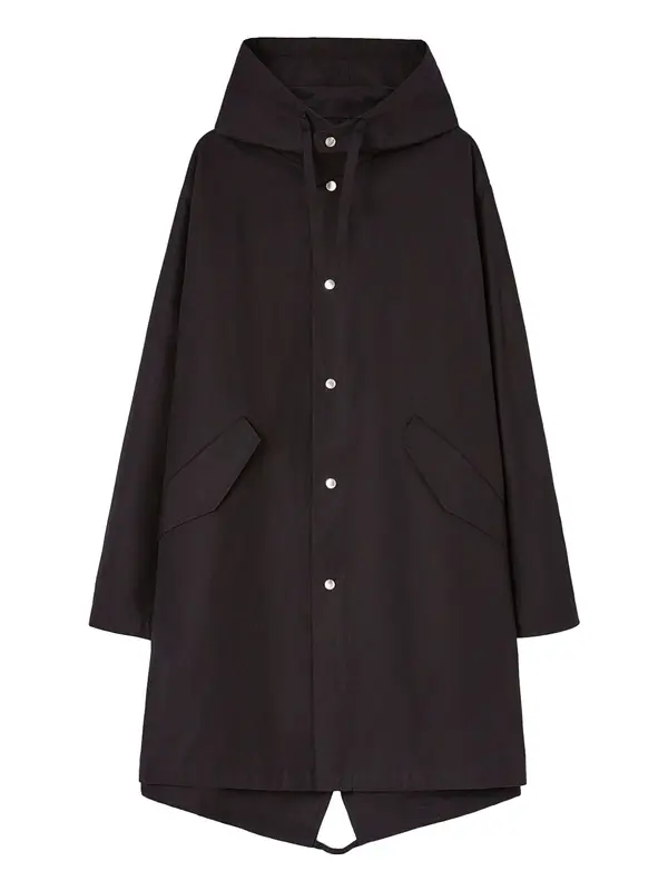 JIL SANDER Logo-print Hooded Parka - Black