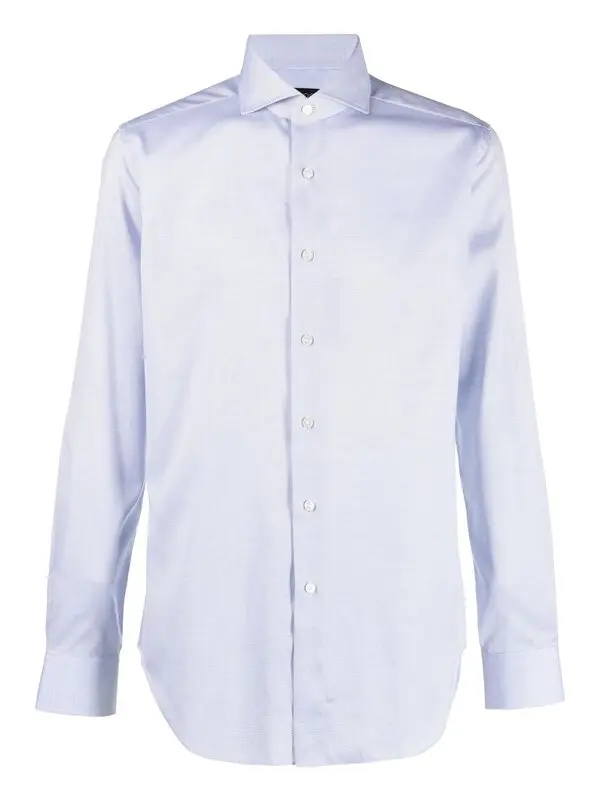DELL'OGLIO Long-sleeve Button-up Shirt - Blue