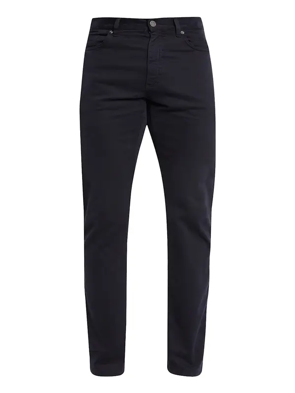 Zegna Cotton 5-pocket Pants - Navy Solid