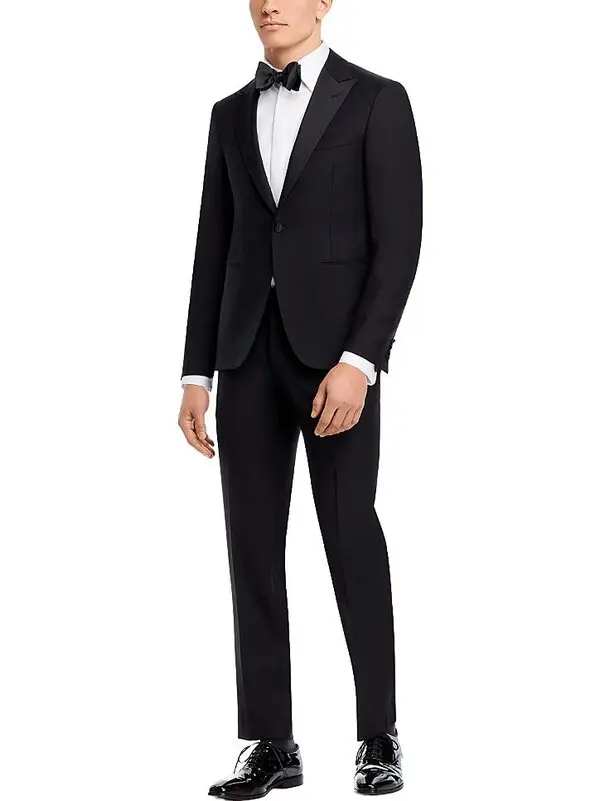 Canali Peak Lapel Regular Fit Tuxedo - Black