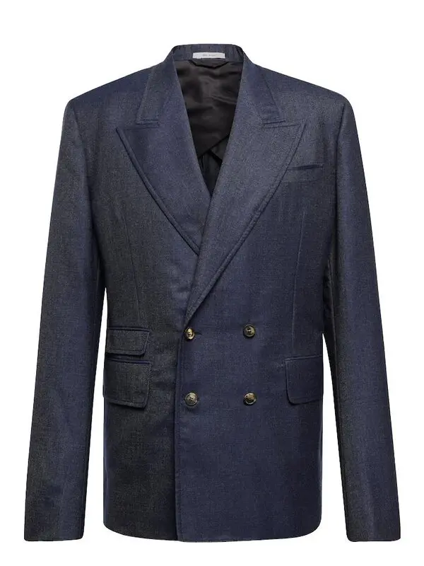 Gabriela Hearst Miles Double-breasted Cashmere Blazer - Blue