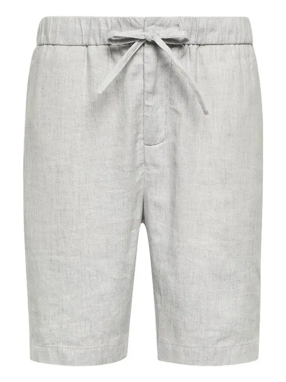 Frescobol Carioca Felipe Linen And Cotton Shorts - Grey