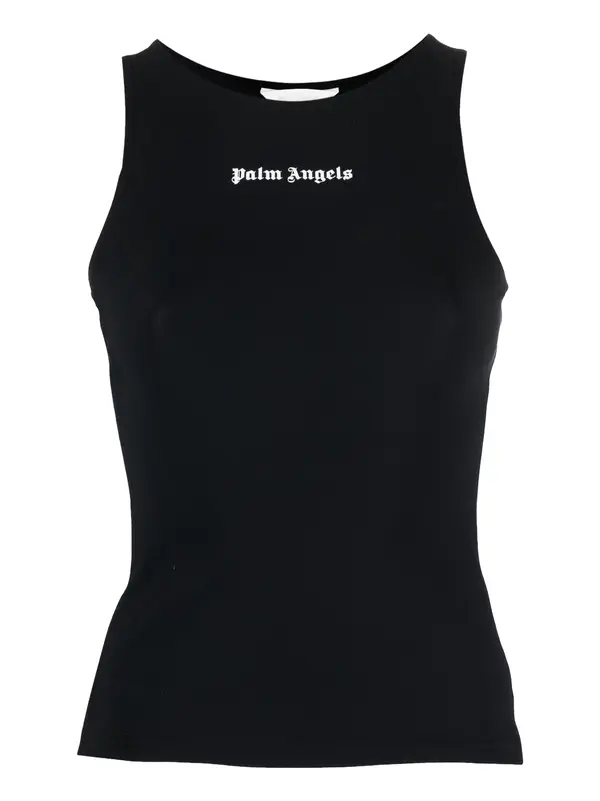 Palm Angels Logo-print Tank Top - Black