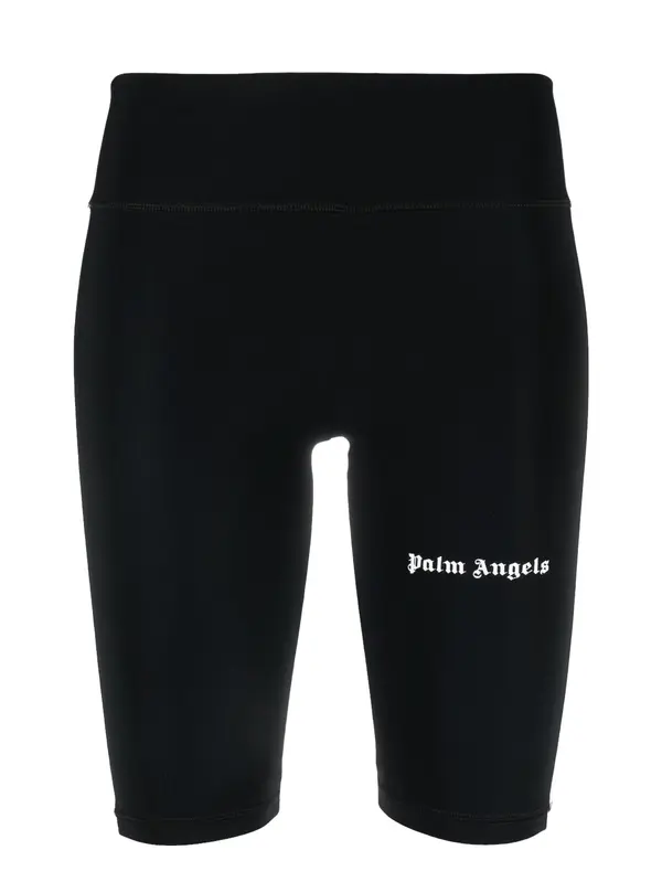Palm Angels Side-stripe Cycling Shorts - Black