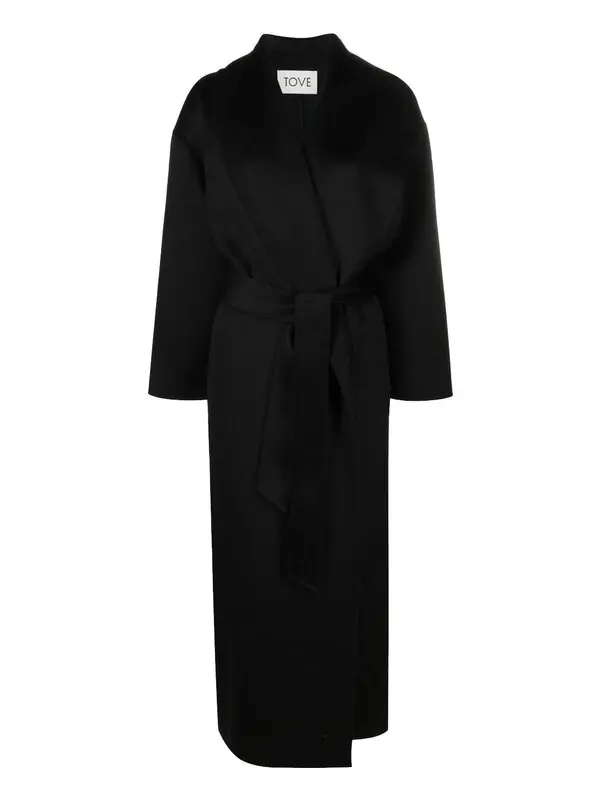Tove Jore Belted-waist Coat - Black