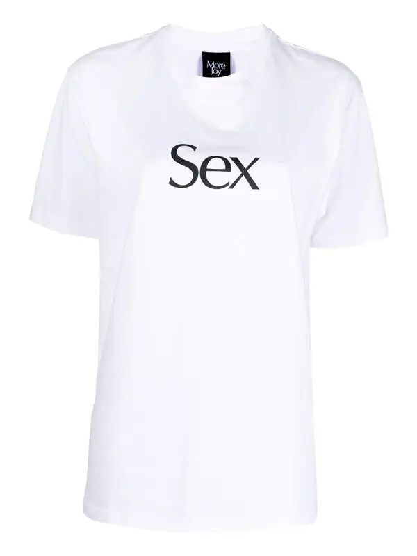 MORE JOY Graphic Print Short-sleeve T-shirt - White