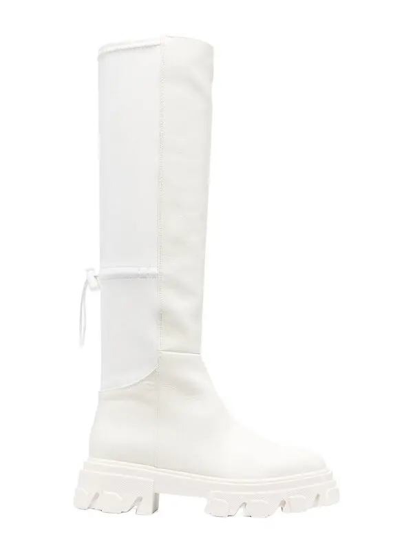 GIABORGHINI 60mm Chunky Leather Boots - Neutrals