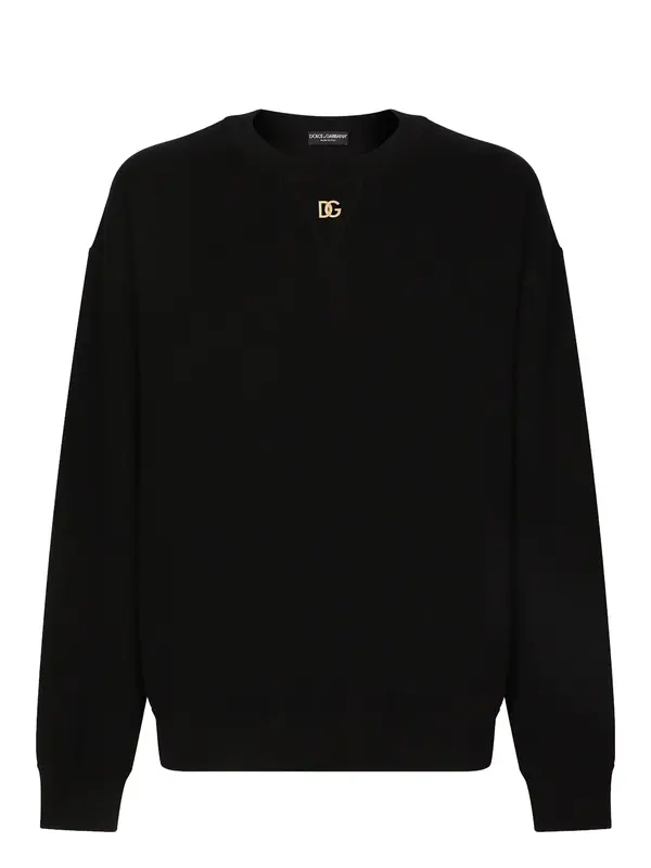 Dolce & Gabbana Logo Cashmere Sweater - Black