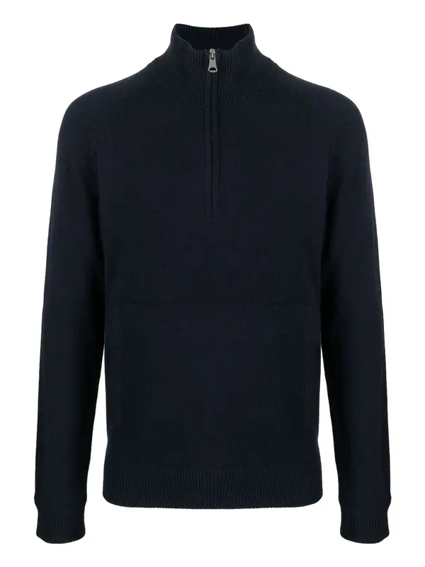 J. Lindeberg Collin Half-zip Knit Jumper - Blue