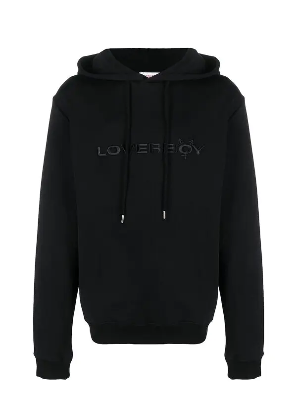 CHARLES JEFFREY Logo-embroidered Hoodie - Black