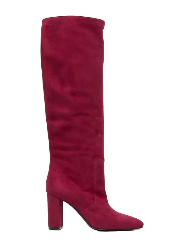 VIA ROMA 15 80mm Knee-length Suede Boots - Red