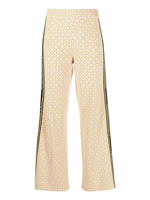 J. Lindeberg Monogram-print Logo-tape Trousers - White