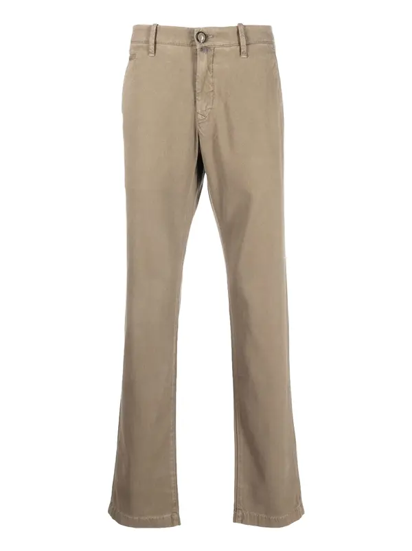 Jacob Cohen Straight-leg Twill Trousers - Neutrals