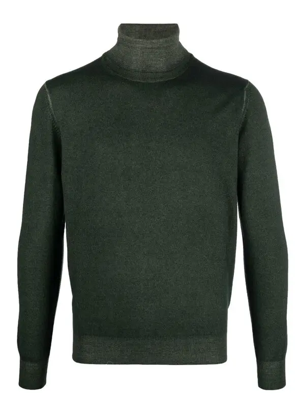 DELL'OGLIO Roll-neck Jumper - Green