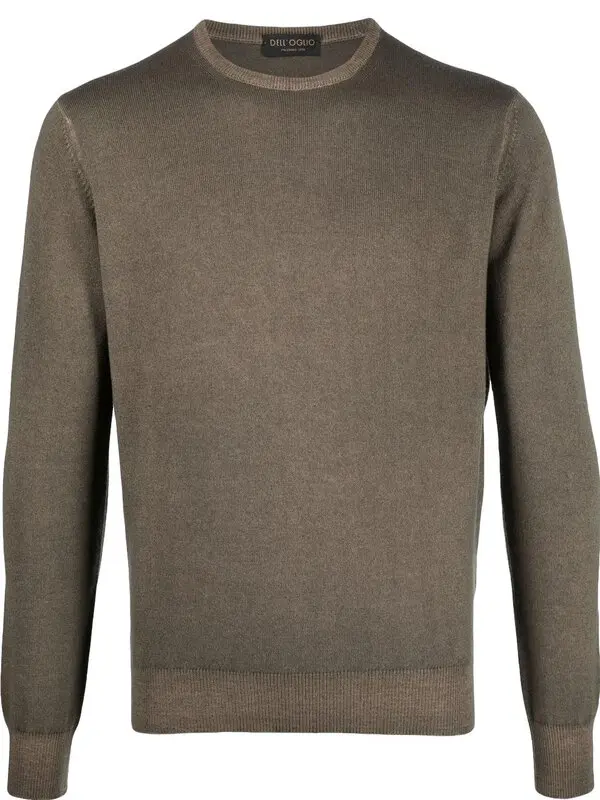 DELL'OGLIO Crew-neck Knitted Jumper - Green