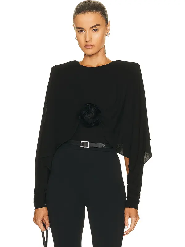Saint Laurent Long Sleeve Top - Noir