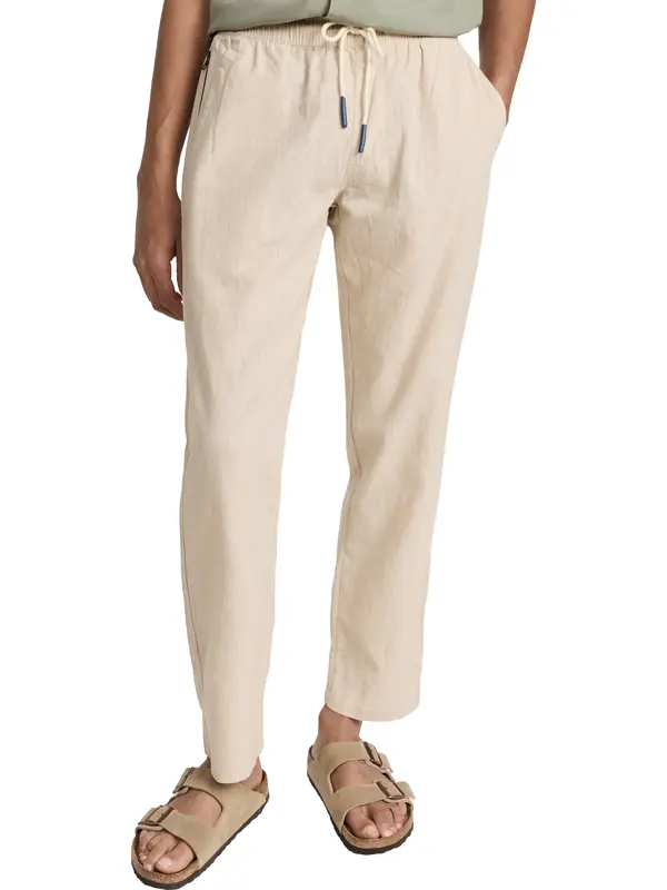 Oas Linen Blend Pants - Beige