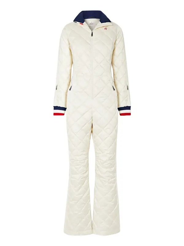 Perfect Moment Voila Quilted Padded Down Ski Suit - White