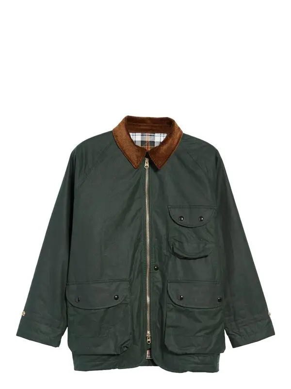 DRAKE'S Water-repellent Waxed Cotton Coverall Jacket - Green