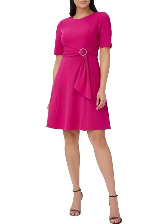 Adrianna Papell Tie Front High-low Dress - Bright Magenta