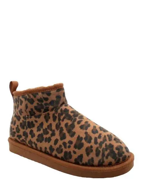 VOLATILE Scruff Faux Shearling Bootie - Leopard