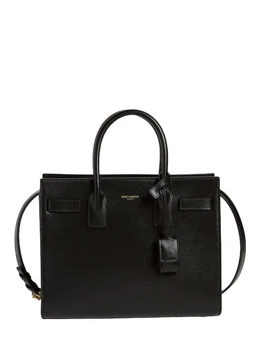 Saint Laurent Baby Sac De Jour Leather Tote - Nero/nero