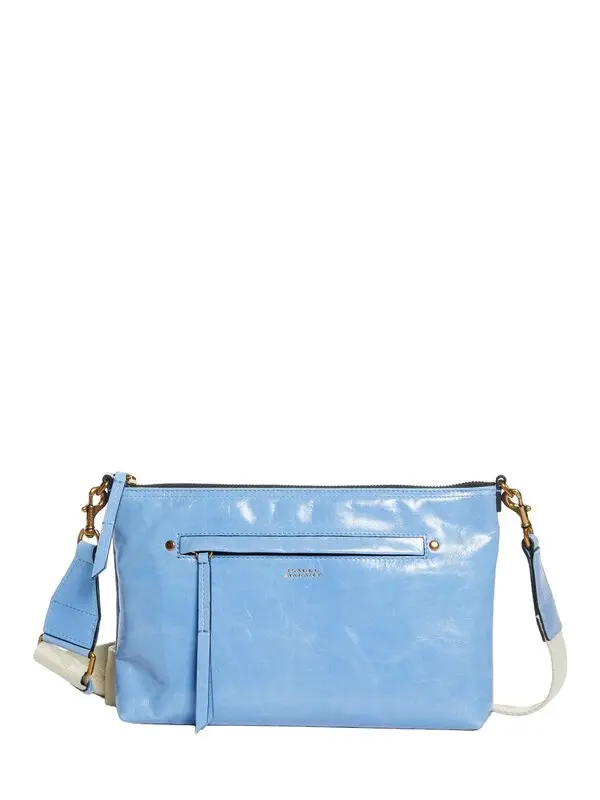 Isabel Marant Nessah Wardy Leather Crossbody Bag - Faded Blue