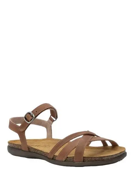 Naot Patricia Sandal - Latte Brown Leather