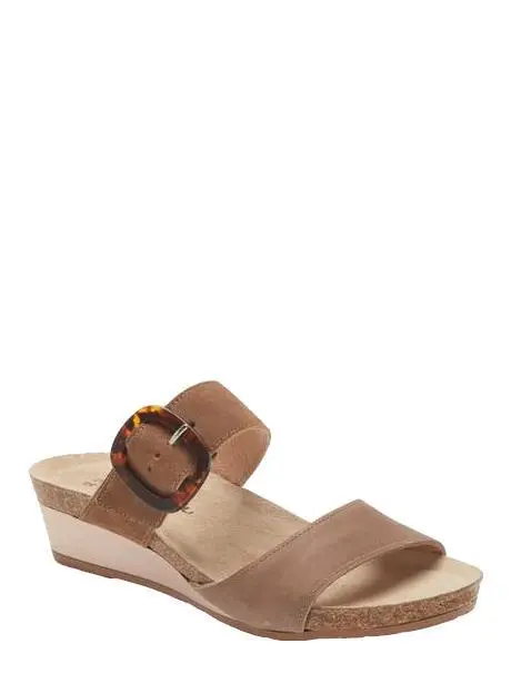 Naot Kingdom Wedge Slide Sandal - Oily Bark Nubuck/brown Suede