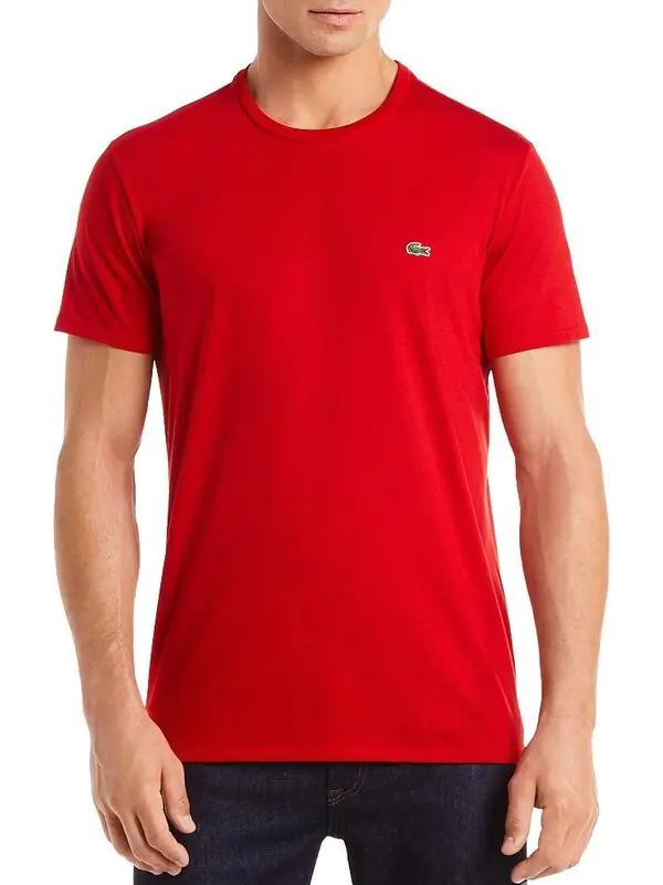 Lacoste Crewneck Pima Cotton Tee - Red