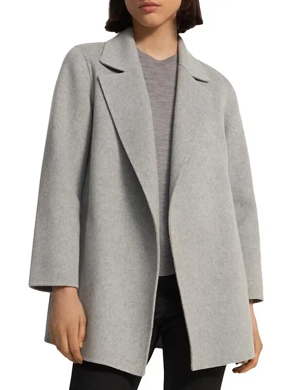 Theory Clairene Double Face Jacket - Melange Grey