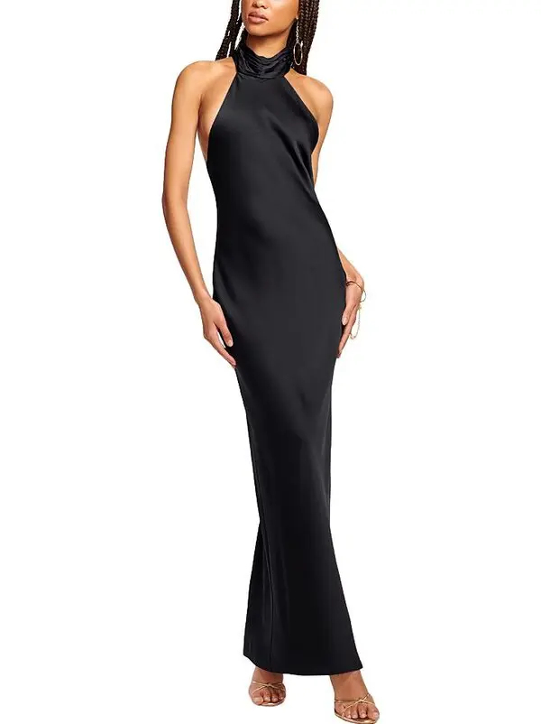Ramy Brook Tatiana Halter Gown - Navy