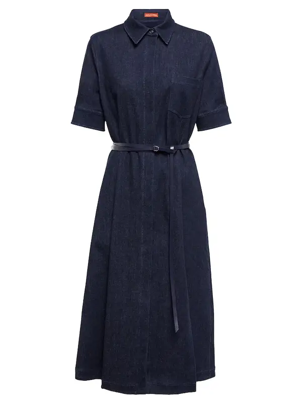 Altuzarra Kieran Denim Midi Dress - Blue