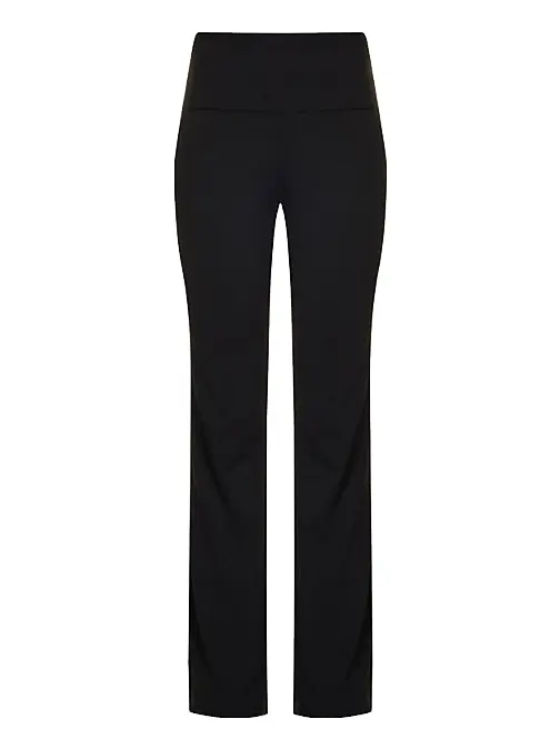 ADANOLA Flared Yoga Trousers - Black