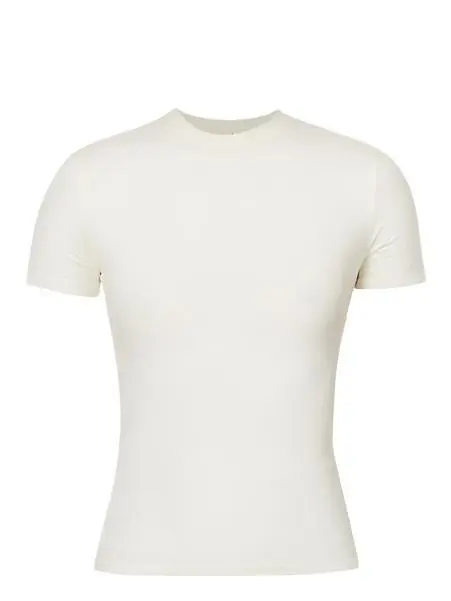 ADANOLA Slim-fit Stretch-cotton T-shirt - Marshmallow White