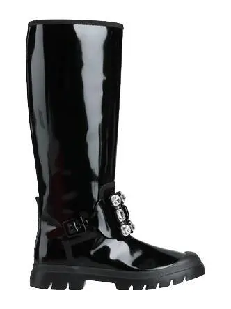 ROGER VIVIER Rubber Rain Boots - Black