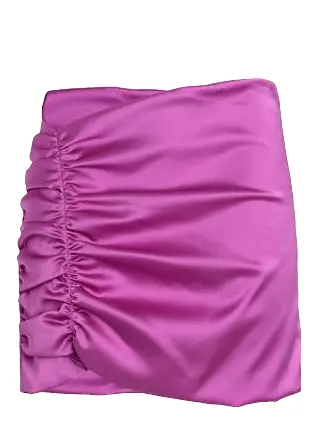 NINEMINUTES Mini Skirt In Striped Satin - Purple
