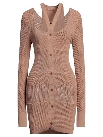 ANDREĀDAMO Mini Knitted Dress - Beige