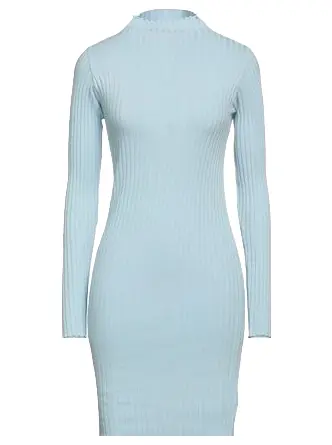 John Elliott Mini Knitted Ribbed Dress - Blue