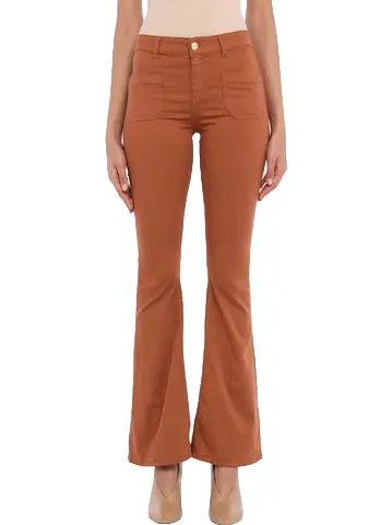 MY TWIN TWINSET Flared Pants With Crystals - Brown