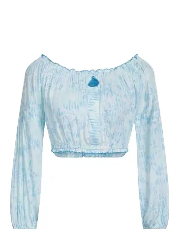 Poupette St Barth Viscose Off-the-shoulder Top - Blue