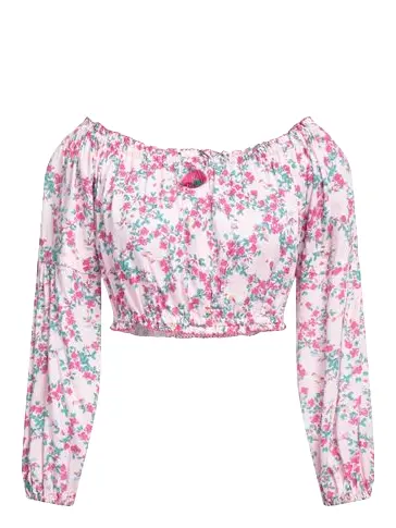 Poupette St Barth Floral Crop Top - Pink