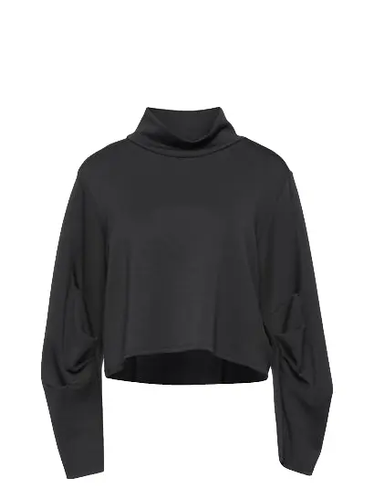 LANSTON Turtleneck Long Sleeve Sweatshirt - Black