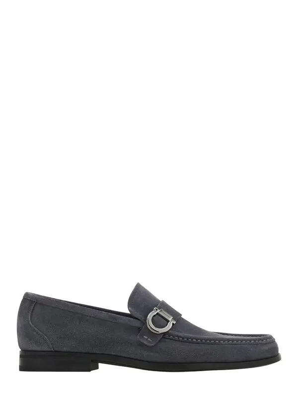 FERRAGAMO Gancini Ornament Moccasins - Grey