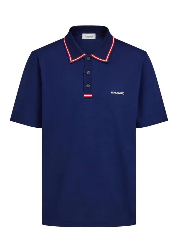 FERRAGAMO Polo - Blue