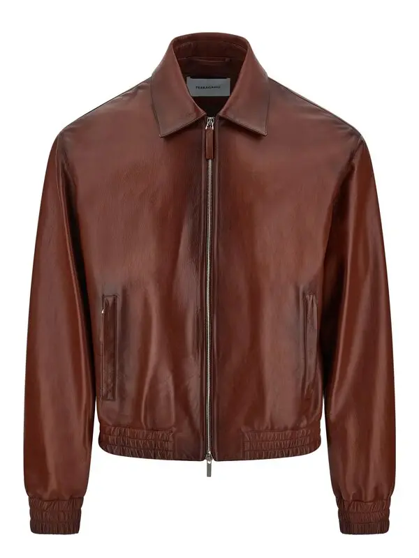 FERRAGAMO Nappa Blouson - Brown